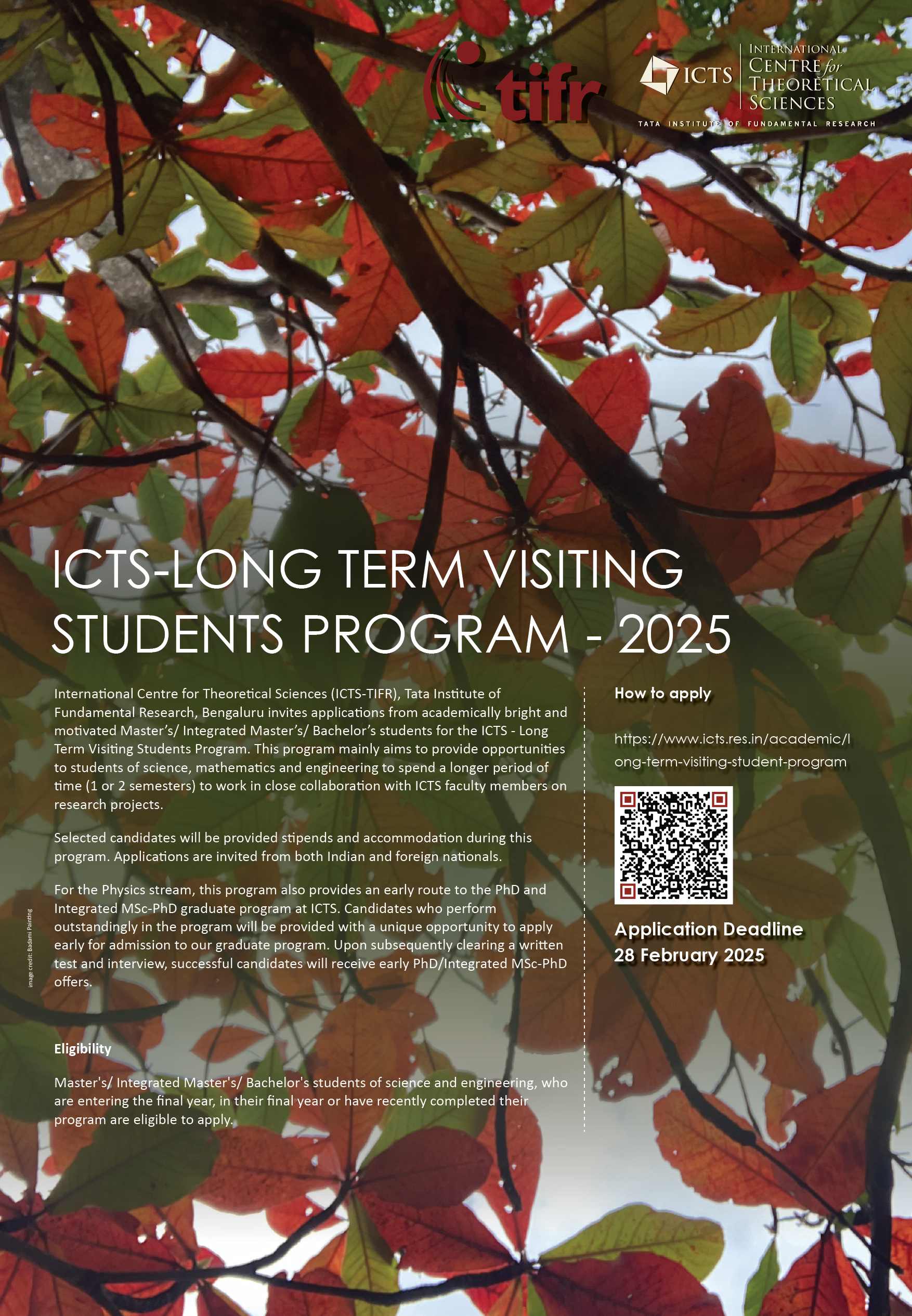 Long Term Visiting Students Program - 2025 | ICTS